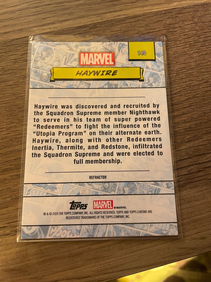Topps Chrome Marvel 2024 Haywire Refractor | eBay