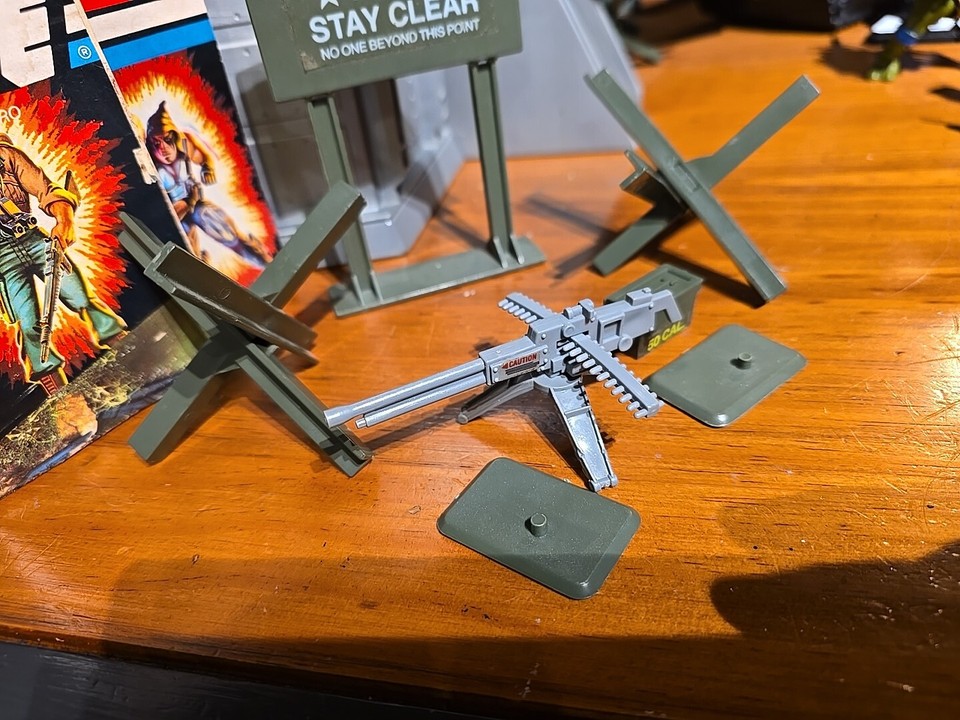 Gi Joe Machine Gun Defense 1984 Complete Vintage Hasbro 3.75 ARAH 80s ...