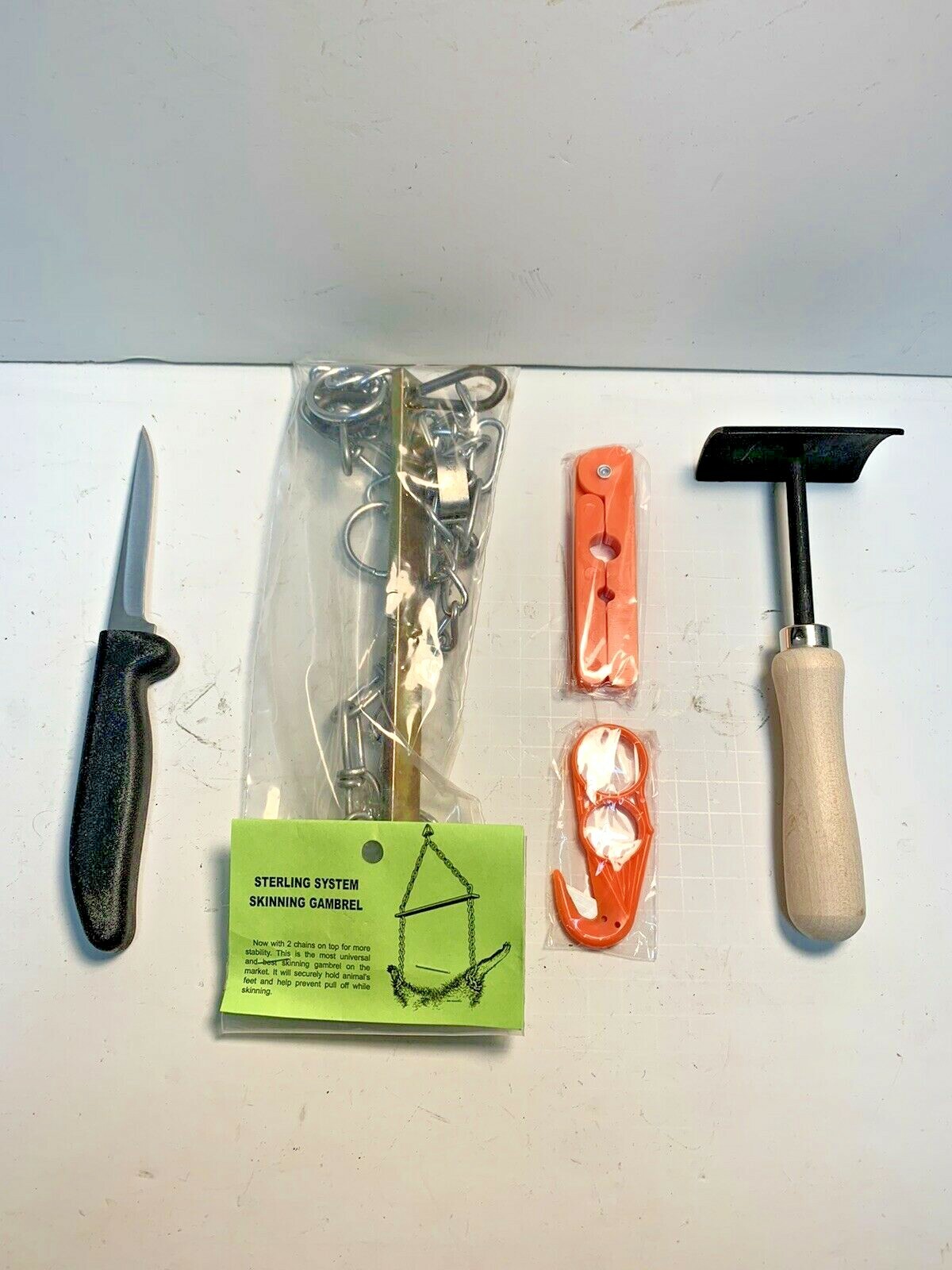 Fur Handling Kit (Trapping Supplies skinning knife fleshing tool tail ...