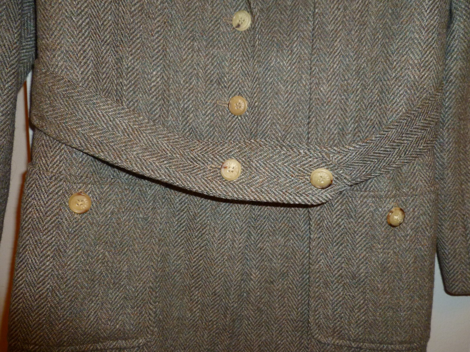 Wathne Norfolk Green Herringbone Wool Tweed Hunting & Riding Jacket ...