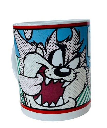 Taz Coffee Mug Cup Six Flags 1996 vtg Tasmanian Devil Looney Tunes ...