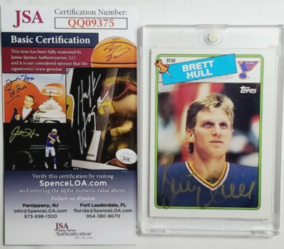 1988 Topps #66 Brett Hull Signed Rookie Card Autograph RC Auto JSA COA ...