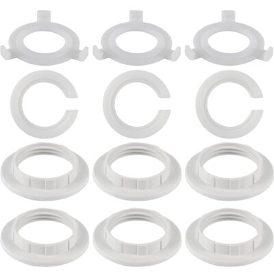 12 Pcs E27 to E14 Lampshade Reducer Ring, E14 Lamp Shade Reducer Ring ...
