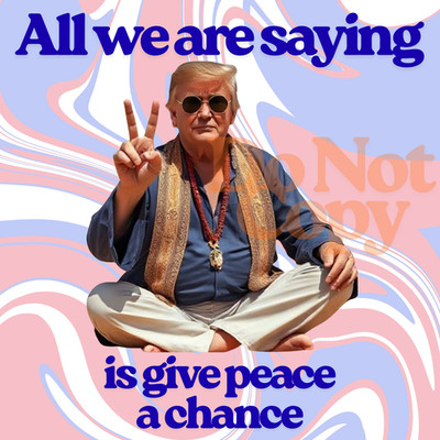 Trump Sticker Decal Give Peace A Chance Sticker Hippie Trump Hamas ...