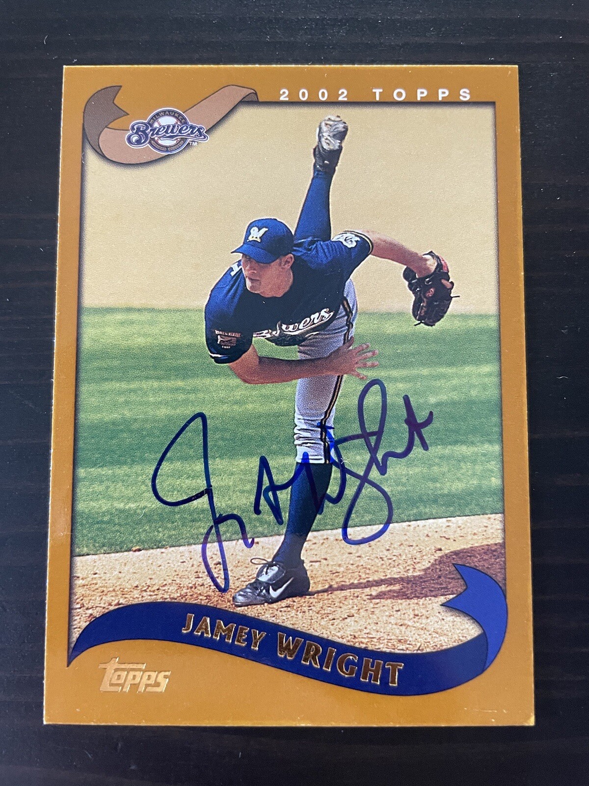 2002 Topps #217 Jamey Wright Milwaukee Brewers Signed Card Autographed | eBay