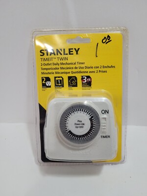 Mechanical Timer Stanley TimeIt Twin 2 Outlet 24 Hour Mechanical Timer ...