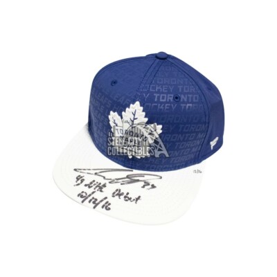 Auston Matthews 4G NHL Debut Autograph Toronto Maple Leafs Baseball Cap ...