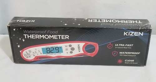 Kizen Digital Waterproof Instant Read Meat Thermometer RED | eBay