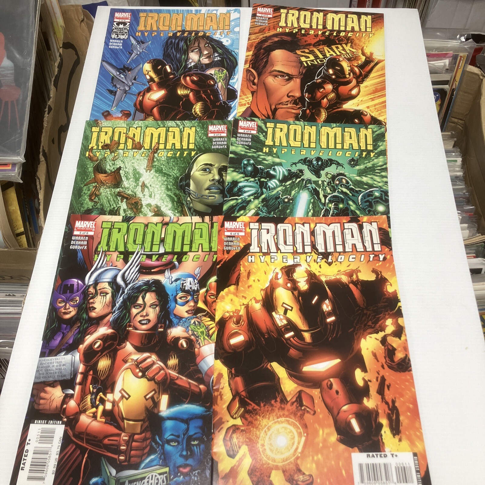 IRON MAN Hypervelocity #1 - 6 1st Absynthe and New Armor (Marvel 2007 ...