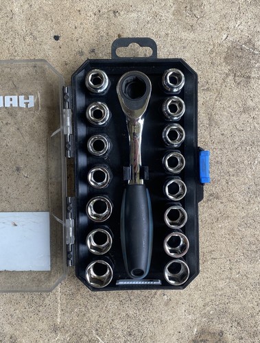 HART 16-Piece 3/8-inch DRIVE PASS-THRU SOCKET SET SAE MM CHROME 3/8" DR ...