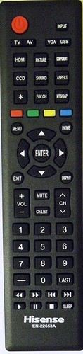 HISENSE EN-22653A Remote for 32A320 32K20D 39A320 40H3 40K20D 40K24D ...
