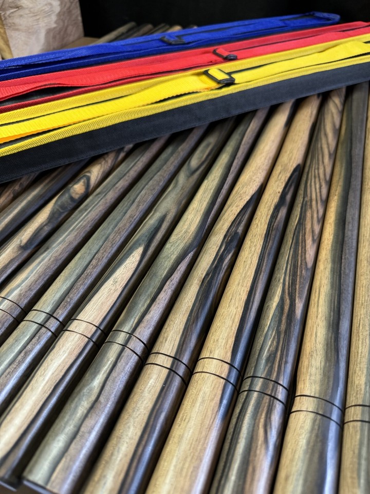 2 Authentic Filipino Escrima Kali Arnis Kamagong Hardwood Demo Sticks ...