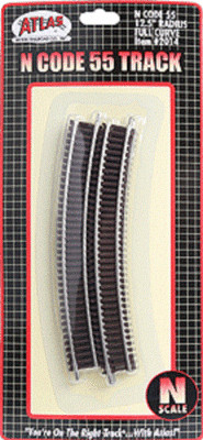 N Scale Atlas 2014 Code 55 12.5" Radius Full Curve (6) pcs | eBay