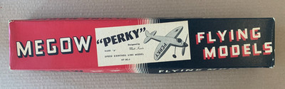 Perky Class “A” Control Line Model Airplane Kit by MEGOW UC-3- Vintage ...