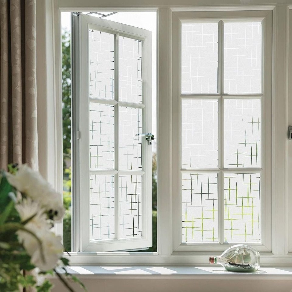 Frosted Window Privacy Film Static Cling Frosted Glass Stickers Glass ...