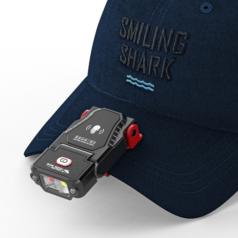 Headlight USB Rechargeable Hat Clip Cap Light Torch Camping Headlamp ...