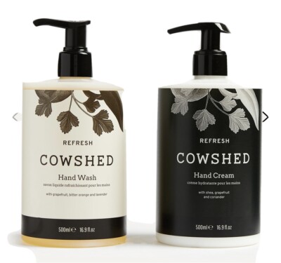 Set Of 2 Cowshed Refresh Hand Wash & Hand Cream 500ml Grapefruit ...