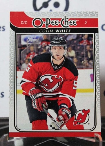 2009-10 O-PEE CHEE COLIN WHITE # 218 NEW JERSEY DEVILS NHL HOCKEY ...