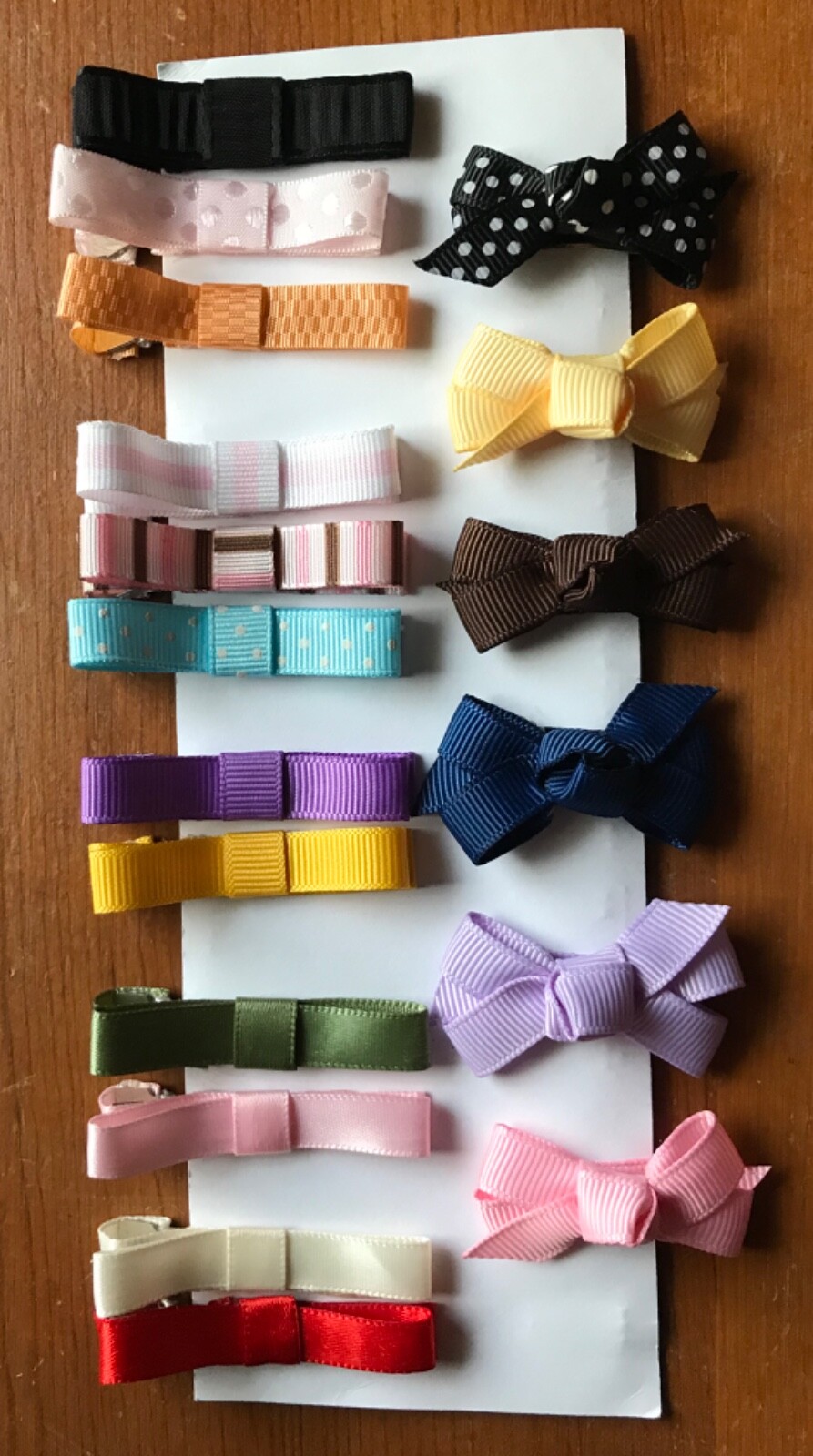 New lot of 18 hair bow clips~baby or toddler~6 mini snap and 12 ...