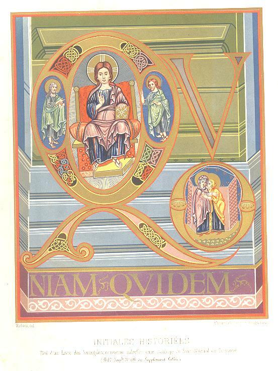 1850s Medieval RELIGIOUS ICONS 'QV Chromolithograph Antique Art Print ...