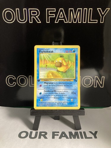 2000 Pokemon Card Fossil Set - Psykokwak 53/62 - 1st Edition French ...