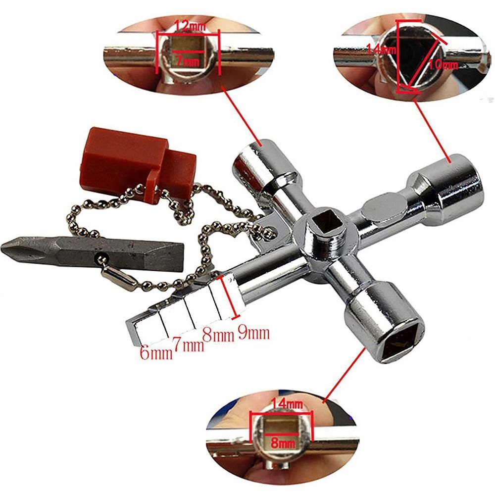 Cabinet With Bits 4-in-1 Socket Wrench Hand Tool Key Wrench Cross ...