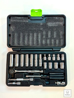 Pittsburgh Pro 21 Pc Ratchet and Socket Set with Carrying Case SAE 1/4 ...