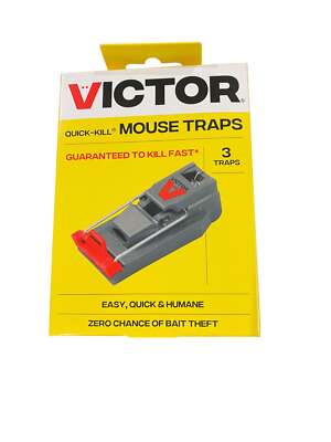 Victor, Quick-Kill, Easy, Set, Mouse, Trap, 3 Reusable Mouse Traps ...