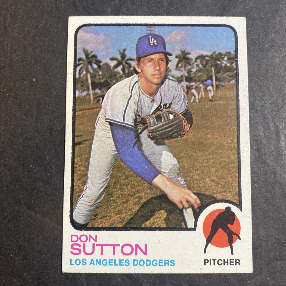 1973 Topps Baseball Don Sutton Los Angeles Dodgers Card #10 Hall of ...