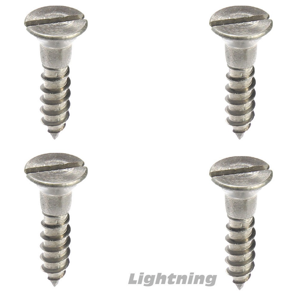 Flat Head Slotted Wood Screw Stainless Steel #4X5/8" Qty 25 | eBay