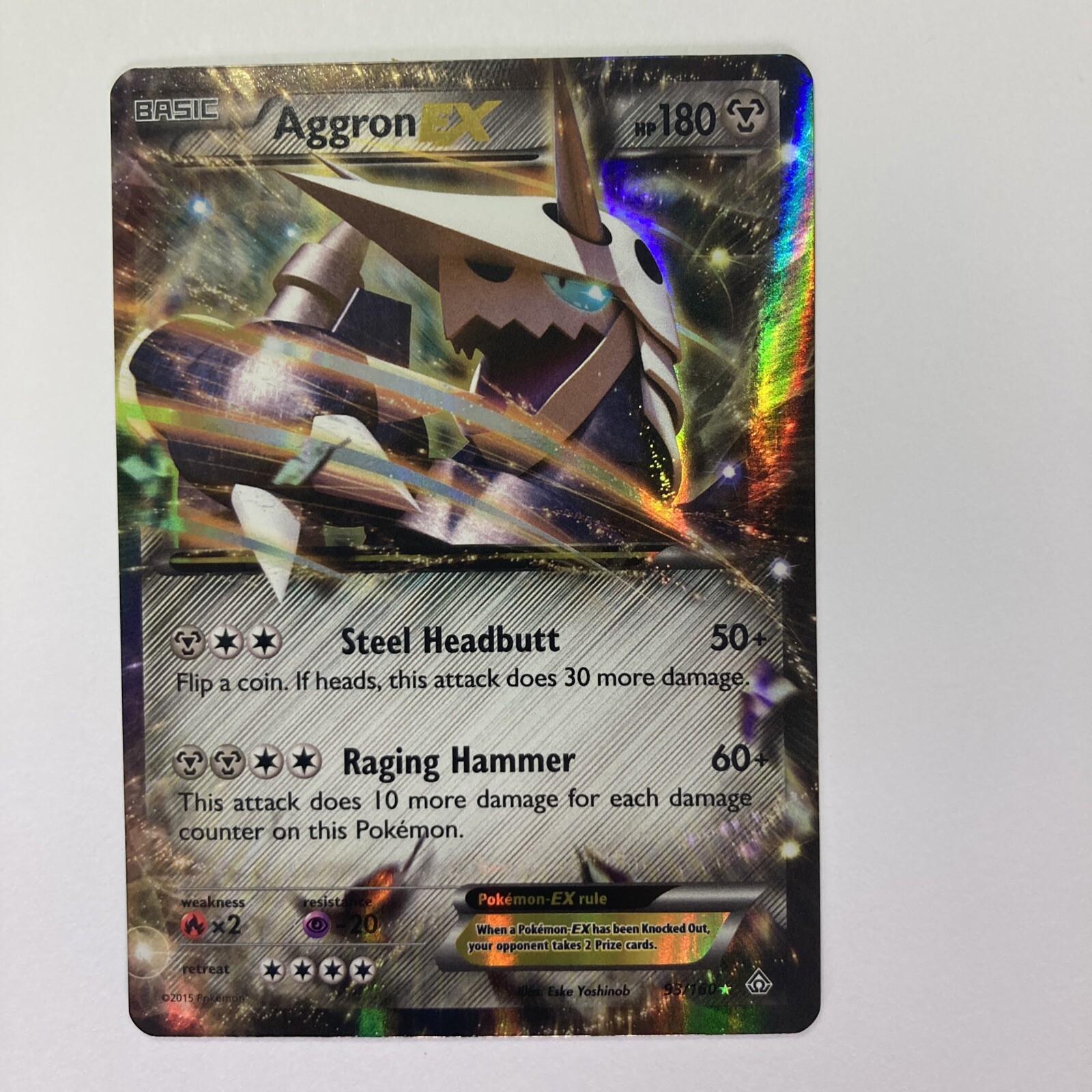 Pokémon TCG Aggron-EX Primal Clash 93/160 Holo Holo Rare EX for sale ...