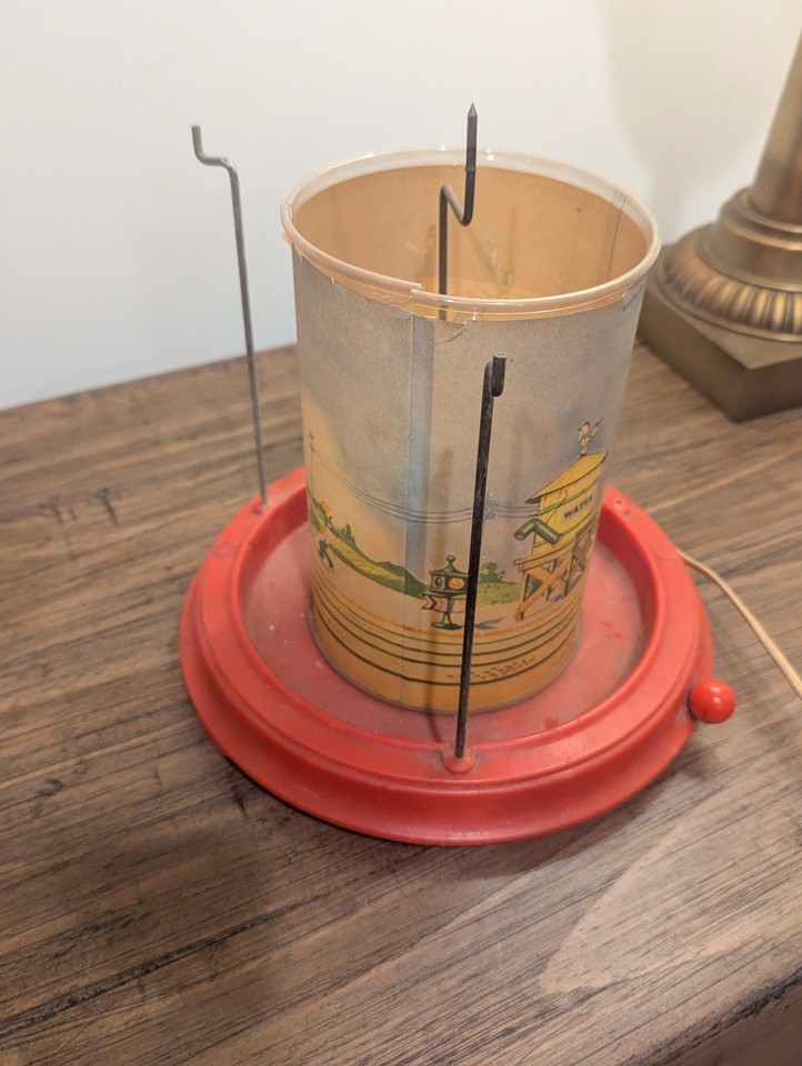 Vintage 1948 Econolite Carousel Motion Lamp Totville Train Light Lamp ...