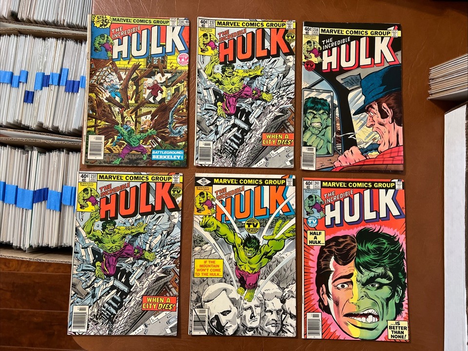 Huge Hulk Vol 1 Lot of 33: GD- to VG/FN & Up, #138 -269 Marvel $10 Ship ...