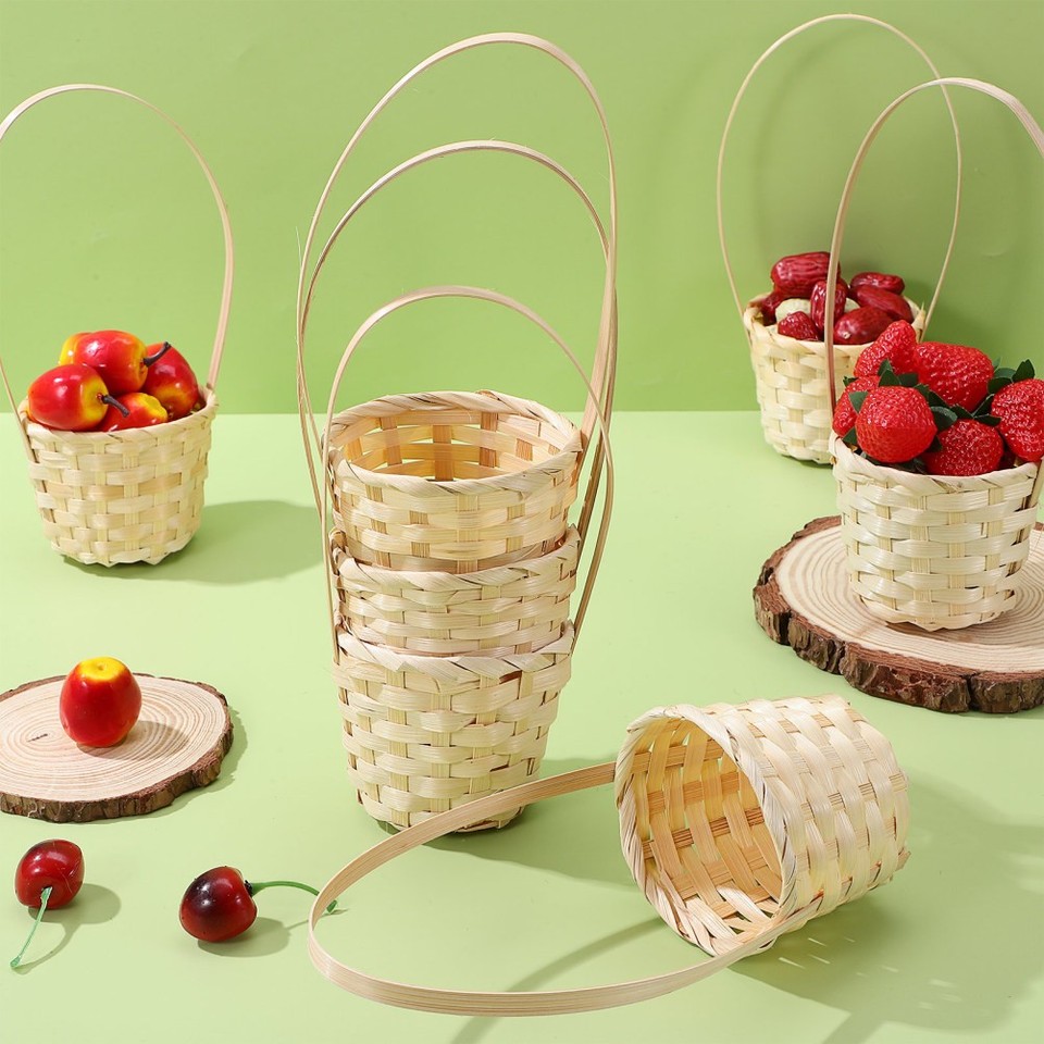 8pcs Handmade Flower Baskets Party Gift Packing Baskets Candy Storage ...