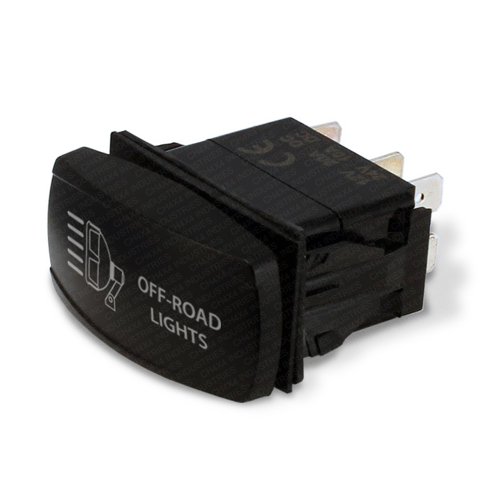 Rocker Switch Off-Road Lights Symbol - Horizontal - Green LED | eBay