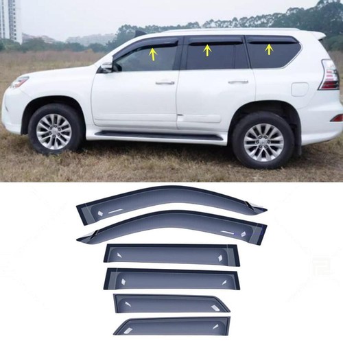 Fit For Lexus GX460 2010- 2023 2024 6Pcs Window Visor Vent Shades Sun ...