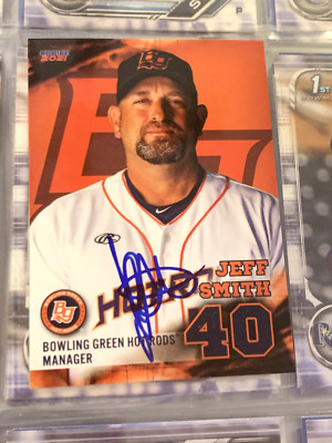 JEFF SMITH AUTOGRAPHED SIGNED 2021 BOWLING GREEN HOT RODS TEAM SET CARD ...