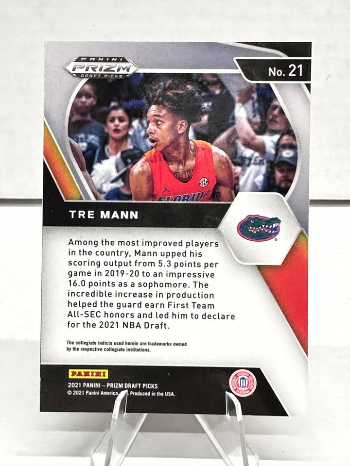 2021 Panini Prizm Draft Picks #21 Tre Mann RC Florida Gators OKC ...