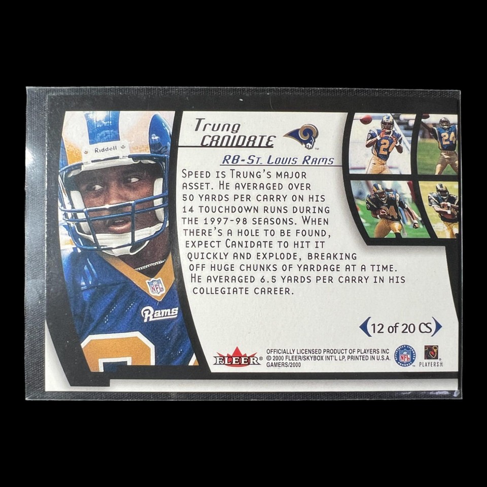 2000 Fleer Gamers Contact Sport #12CS Trung Canidate St. Louis Rams | eBay