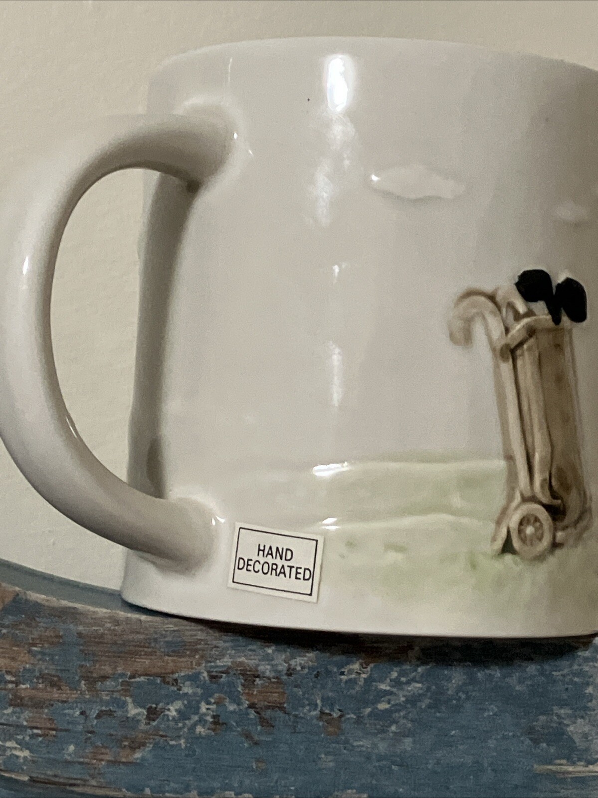 VTG NOS Rare Norcrest JAPAN CERAMIC Golfers Mug CM-305 Hand Decorate ...