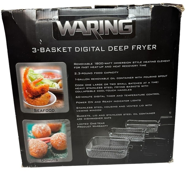 Waring DF280 Professional Deep Fryer, Brushed Stainless for sale online ...