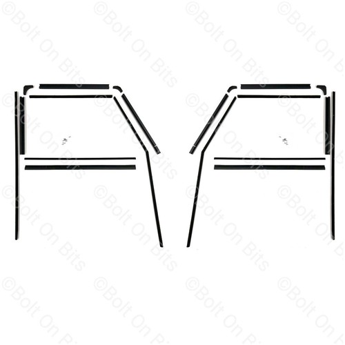 2 Front Door Window Channel Felt Guide Seal Kit Defender 90 & 110 1987 ...