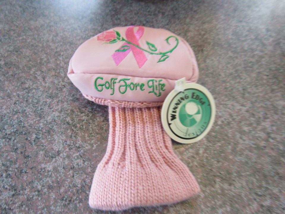 NEW WINNING EDGE PINK RIBBON BREAST CANCER ROSE MALLET PUTTER GOLF HEAD ...