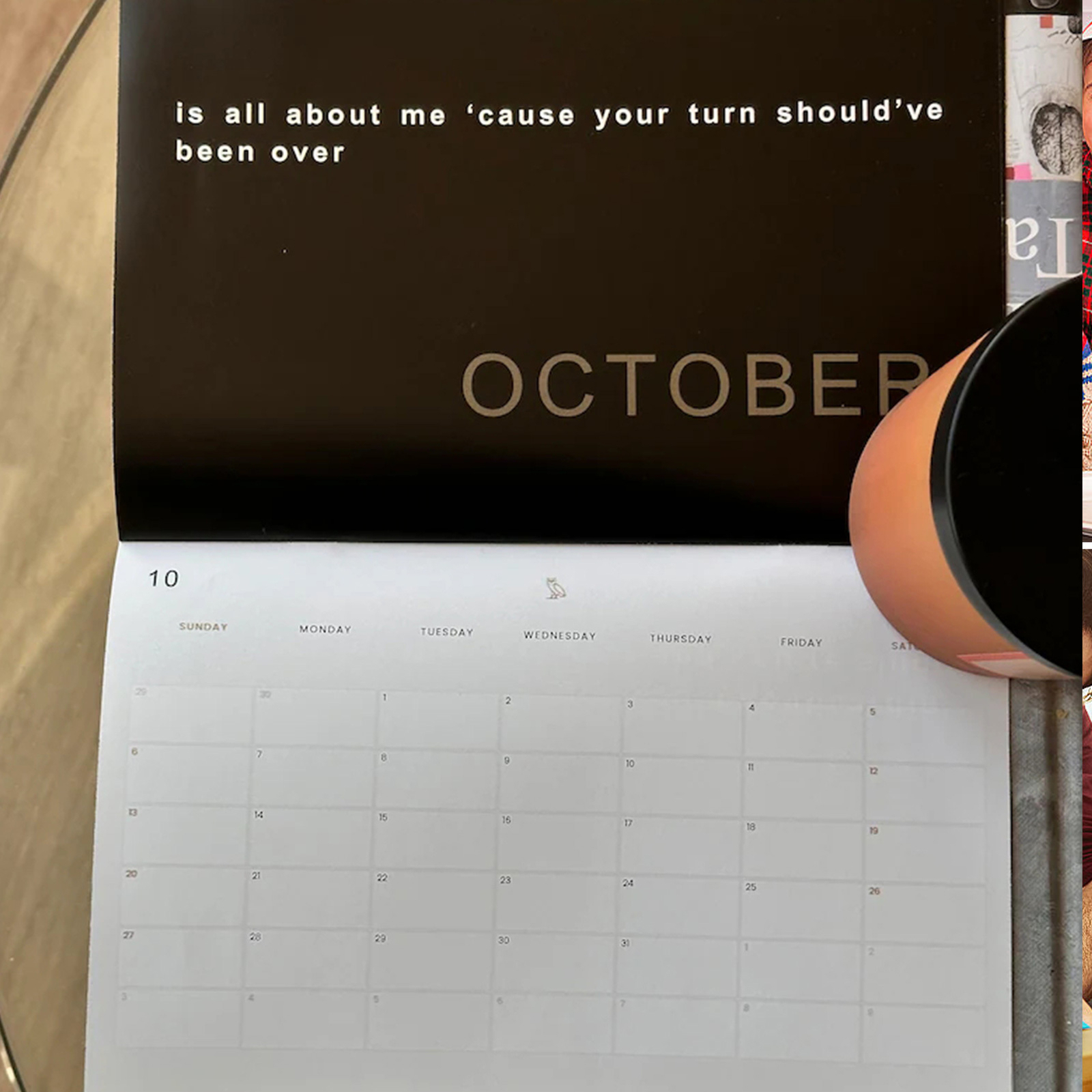 Drake 2024 For All The Dogs Calendar OVO Slime You Out Home Office ...