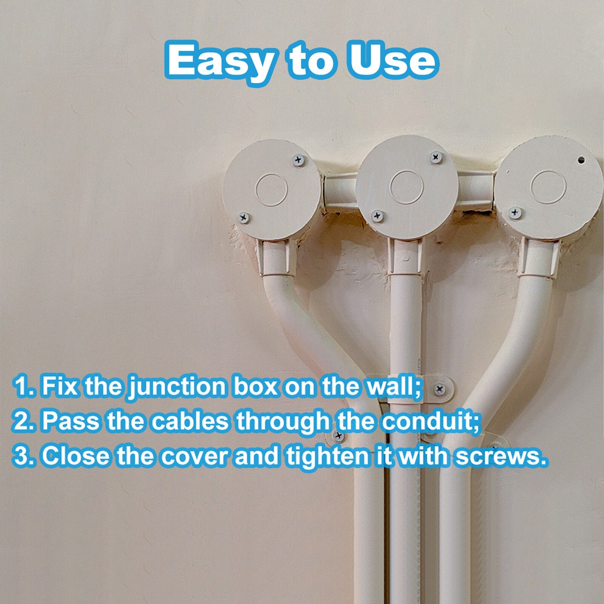 Conduit Electrical J Box Cover Plastic Conduit Oversize Box Lid White