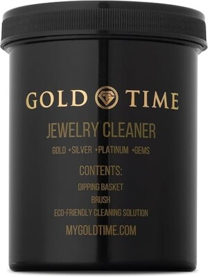 Gold Time Jewelry Cleaner Safe for Gold, Silver, Platinum & Gemstones ...