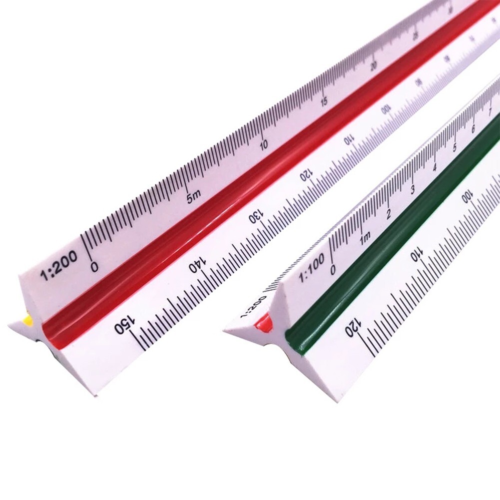 Color Coded Side Triangular Metric Scale Ruler for Accurate Technical ...