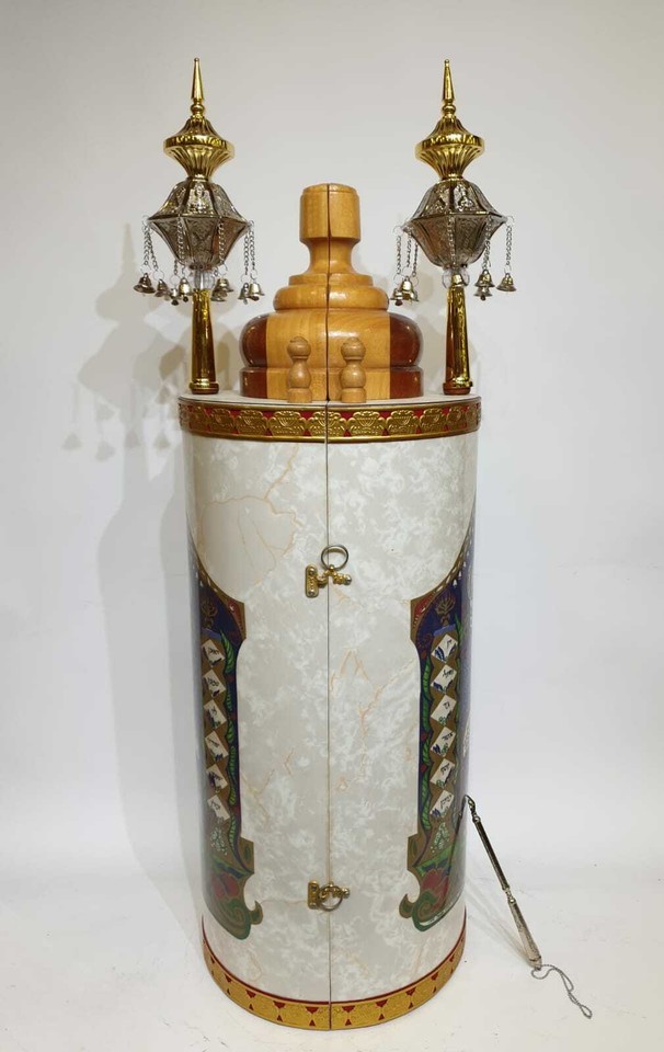 Torah case vintage Sefer Torah scroll case cover aron Israeli wood Gift ...