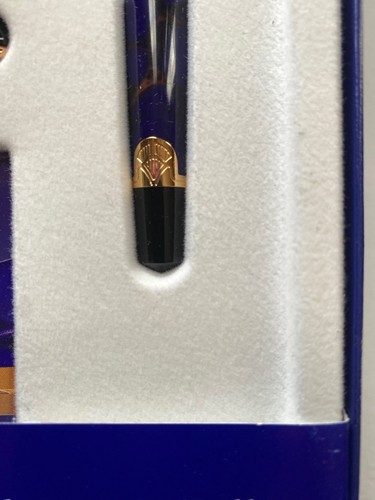 Waterman Paris Phileas Blue Marble Lacquer Fountain Pen Writing Set | eBay