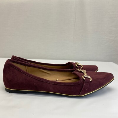 Report Womens Slip On red burgundy Casual Shoes Size 8 | eBay